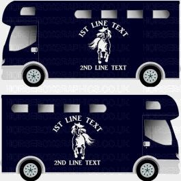 Horses and Text Design Self Adhesive Sticker 18 | Horse Box Graphics