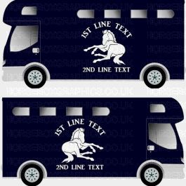 Horses and Text Design Self Adhesive Sticker 9 | Horse Box Graphics